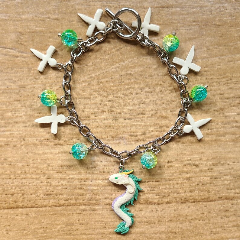 Haku Charm Bracelet | Spirited Away Bracelet | Studio Ghibli Inspired ...