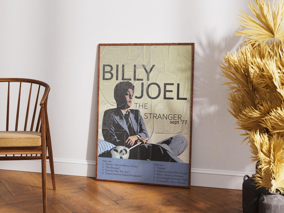 Billy Joel the Stranger Poster | Music Poster | Wall Art | Home Decor ...
