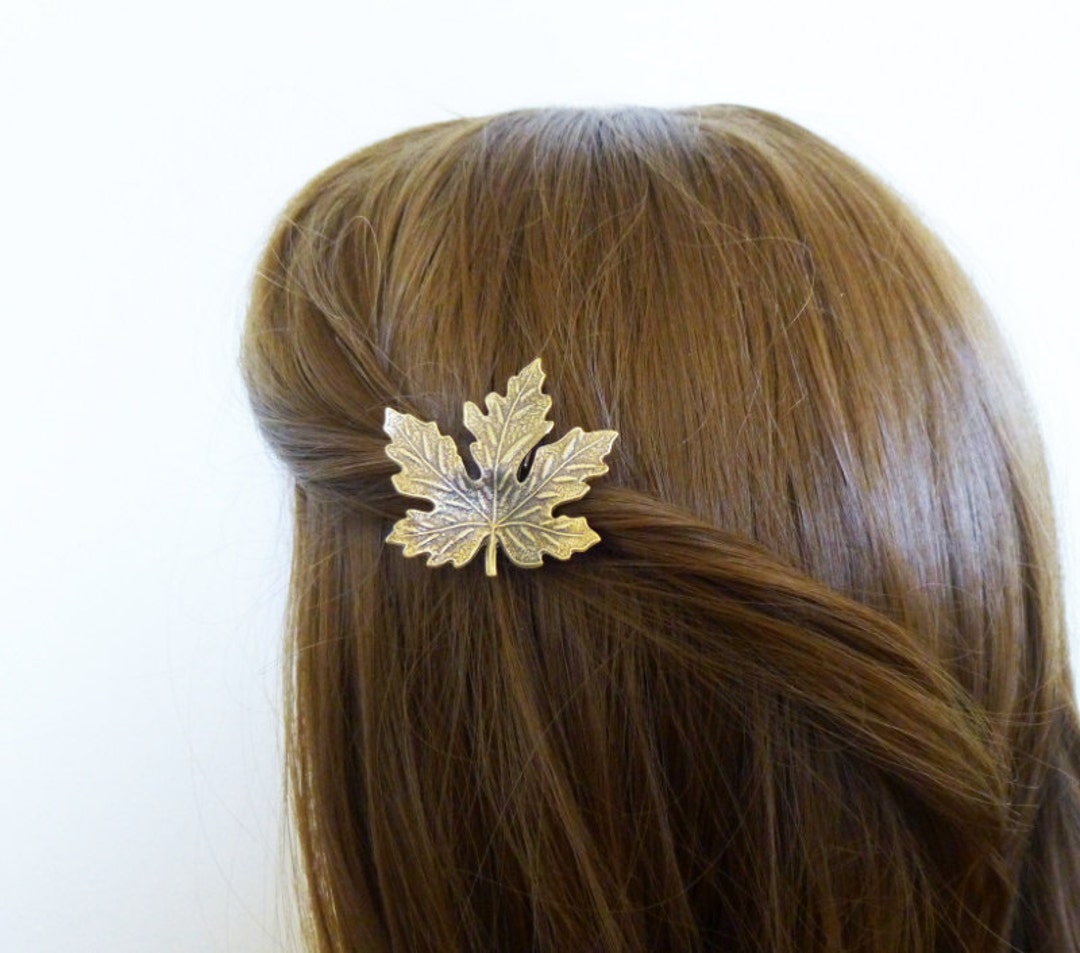 Maple Leaf Hair Clip Bridal Barrette Bride Bridesmaid Nature Inspired ...