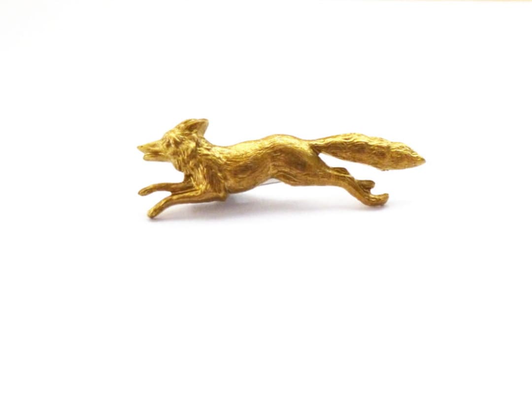 Fox Hair Clip Gold Animal Barrette Minimalist Modern Cute - Etsy