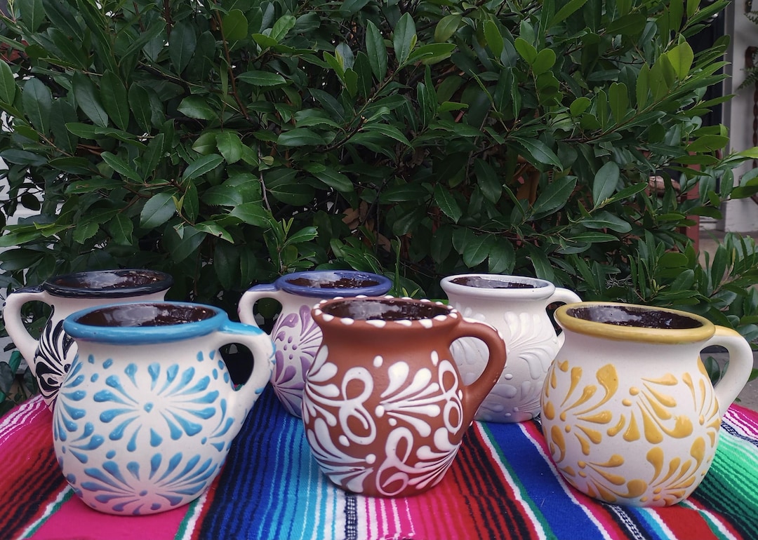 Handmade Mexican Mugs / Colored Mugs / Clay Mexican Cups / Tazas De ...