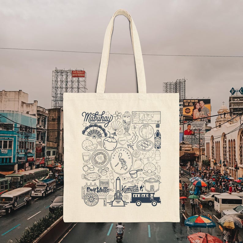 Filipino Culture Cotton Canvas Tote Bag - Philippines, Beach, Shopper ...