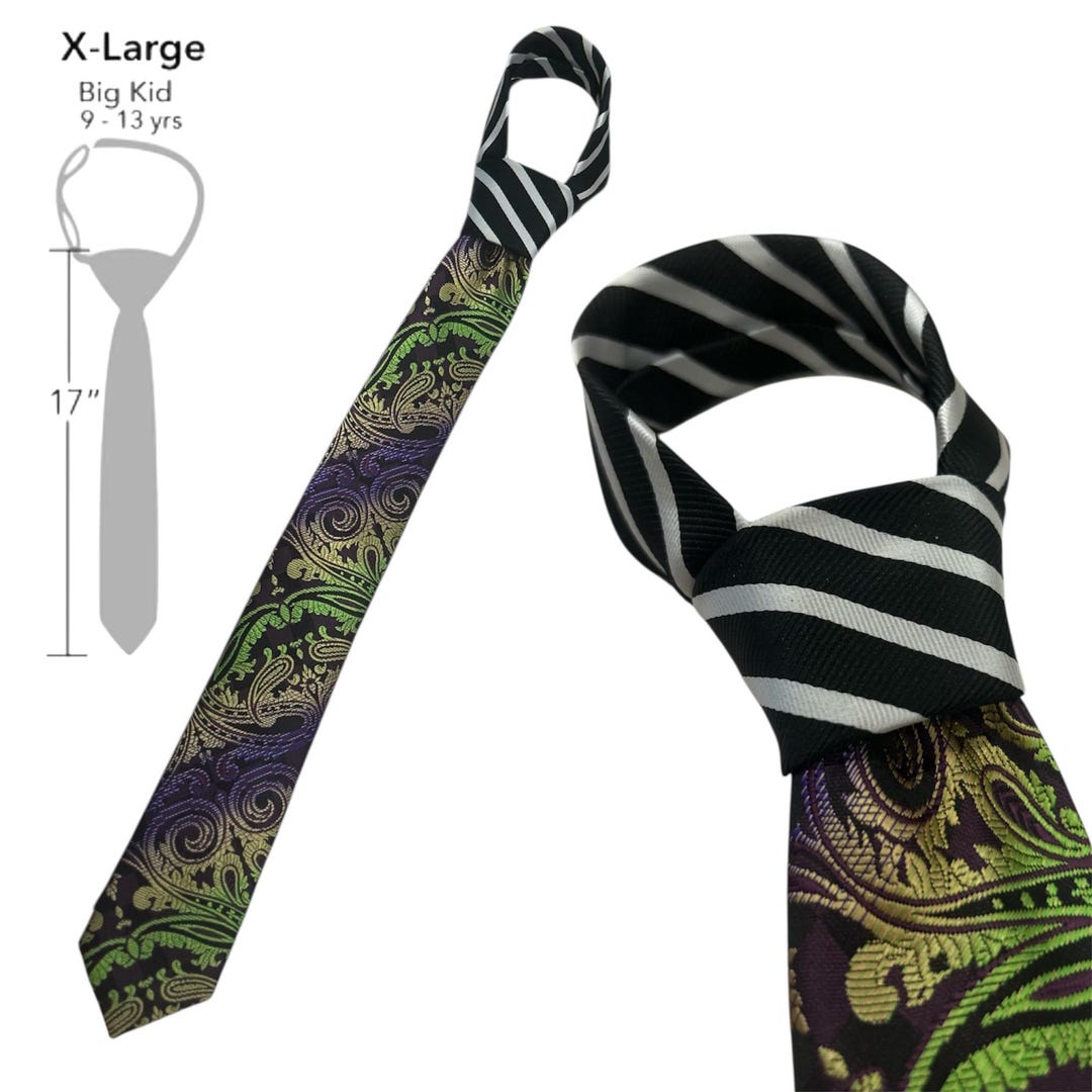 Boys Contrast Knot Tie - Etsy