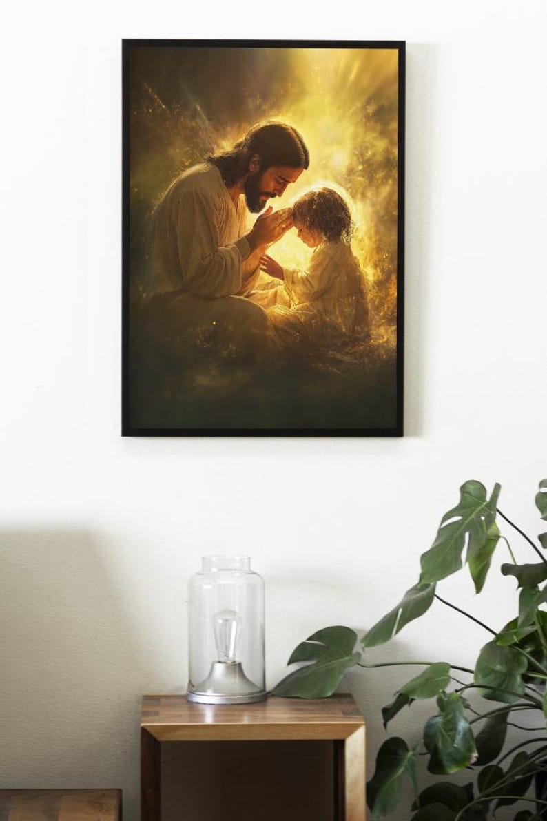 Jesus Blessing Child Digital Art - Christian Wall Decor - Religious ...