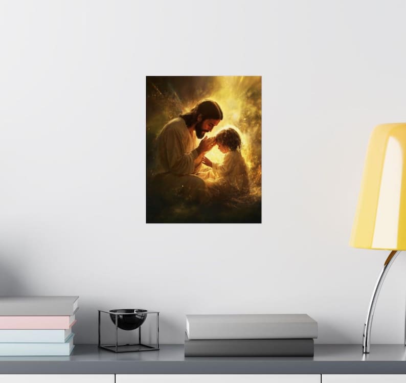 Jesus Blessing Child Digital Art - Christian Wall Decor - Religious ...