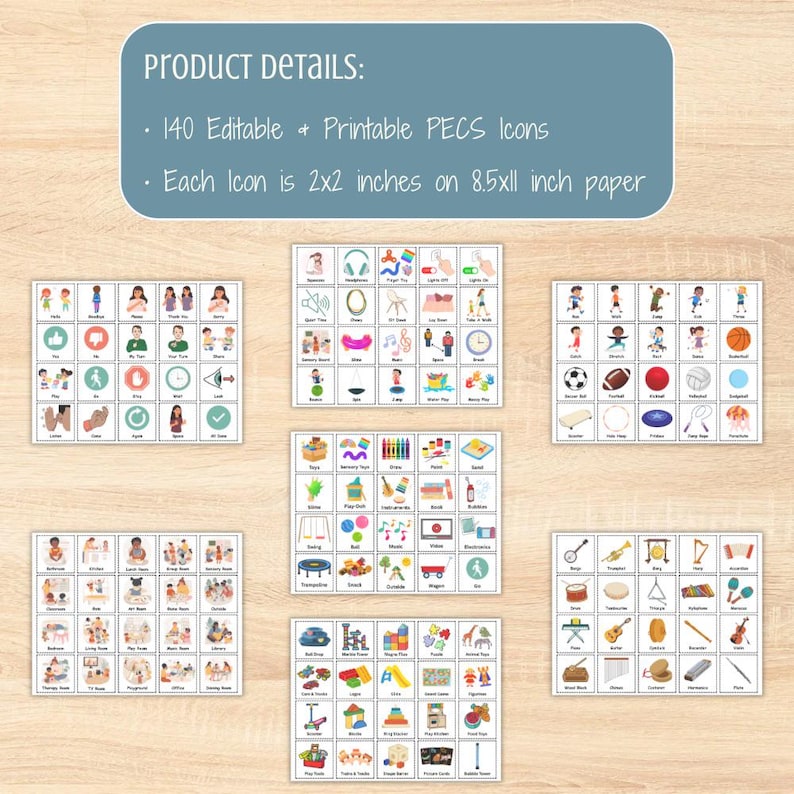Play & Leisure PECS Cards Bundle — Editable AAC, Autism Nonverbal ...