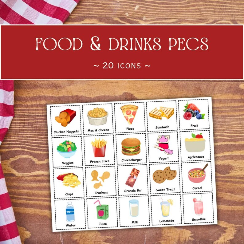 Editable Food & Drinks PECS Pictures | AAC | Autism Communication ...
