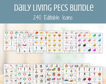 Daily Living PECS Cards Bundle — Editable AAC, Autism Nonverbal ...