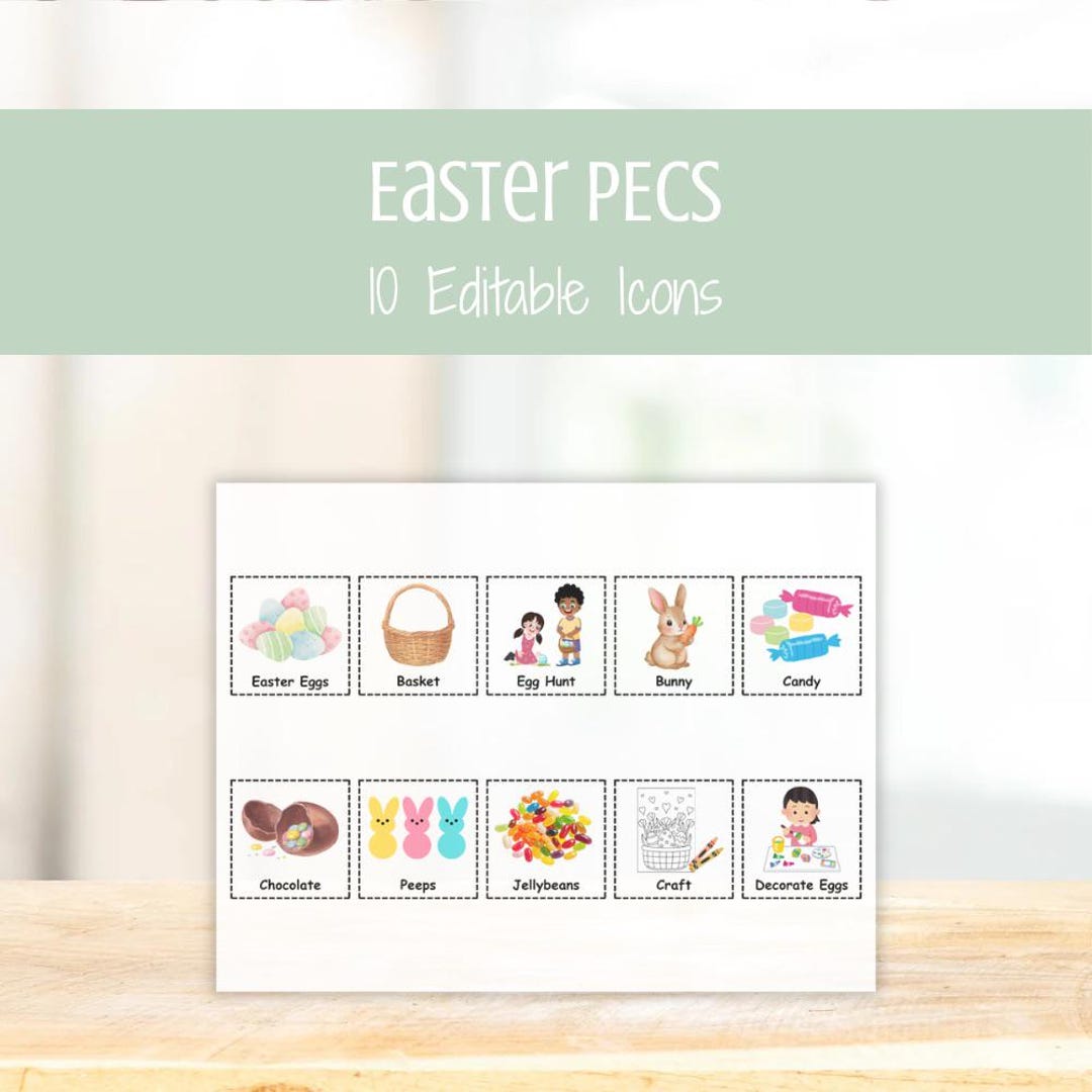 Easter PECS Cards — Editable AAC Visuals, Autism Nonverbal ...