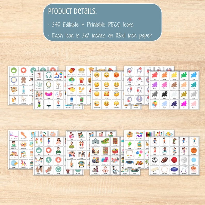 Daily Living PECS Cards Bundle — Editable AAC Visuals, Autism Nonverbal ...