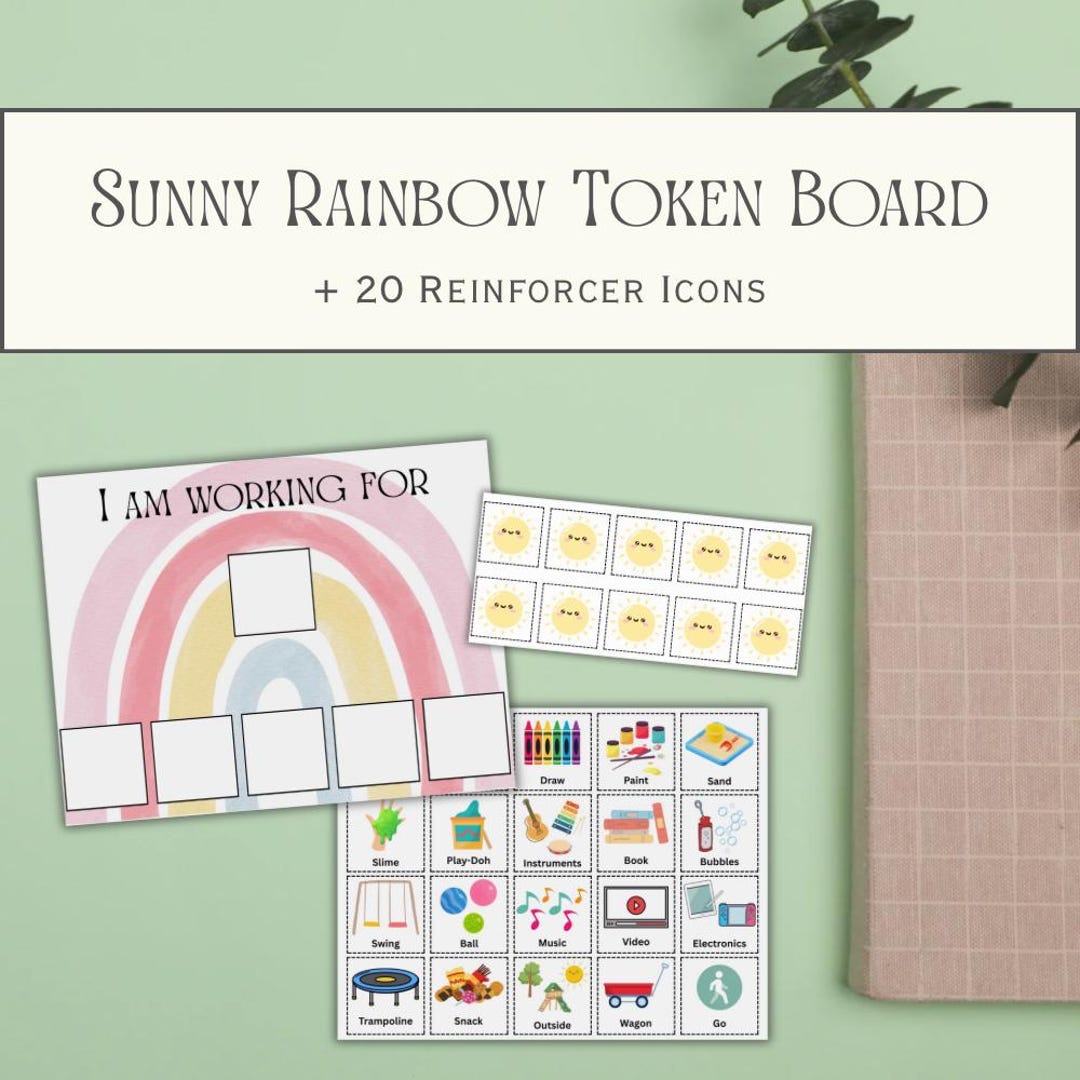 Sunny Rainbow Kids Token Board | Printable Token Boards | Special ...