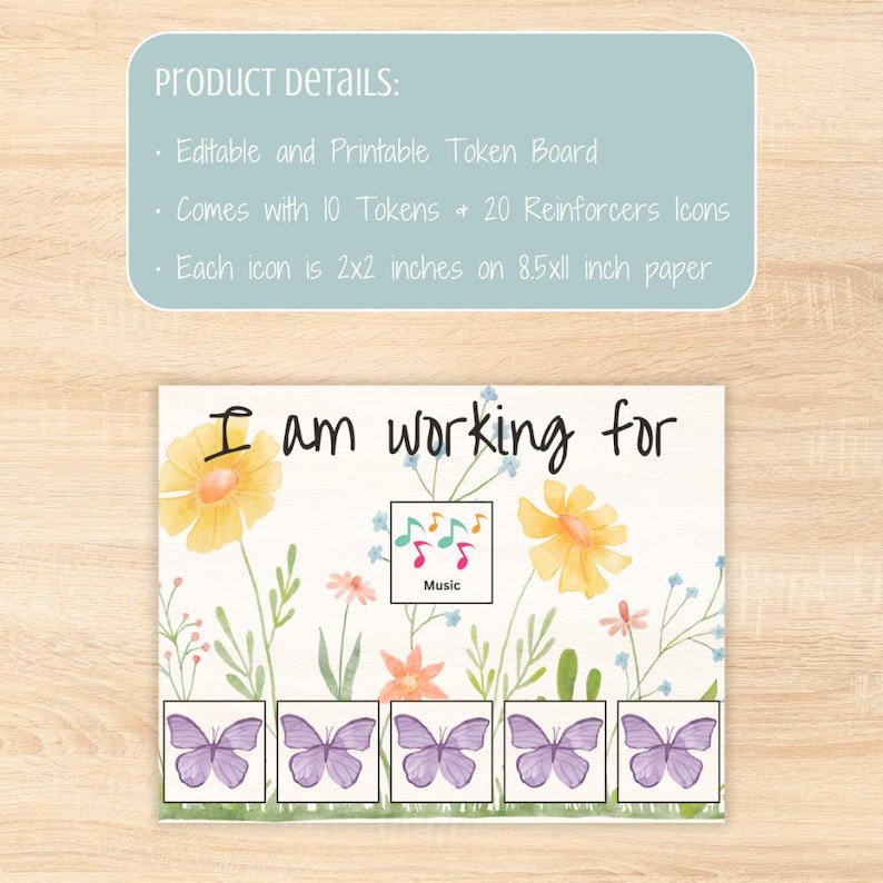 Butterfly Garden Token Board + PECS — Editable Token Chart, Incentives ...