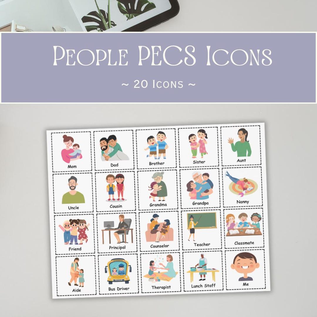 Editable People PECS Icons | Nonverbal Communication | Communication ...