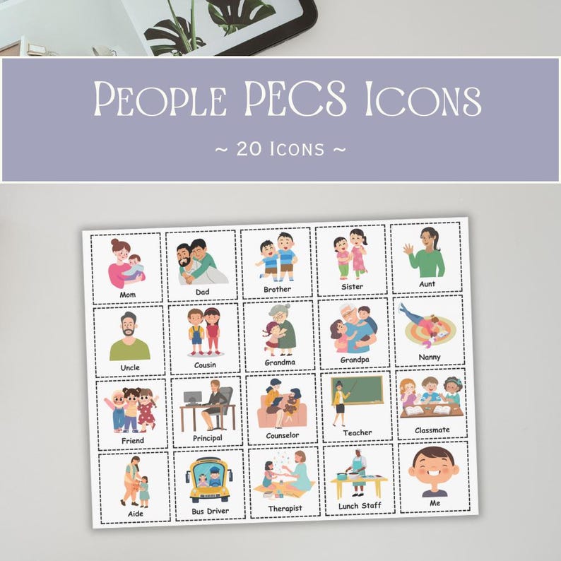 Editable People PECS Icons | Nonverbal Communication | Communication ...