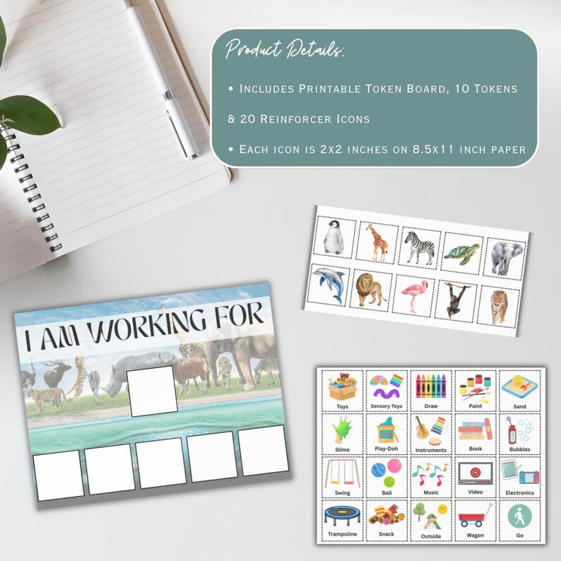 Editable Zoo Animals Token Board | Printable Token Boards | Special ...