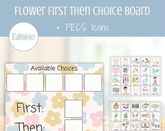 1 BOARD + 111 PICTURE CARDS | First Then Visual Aid | Visual Schedule ...