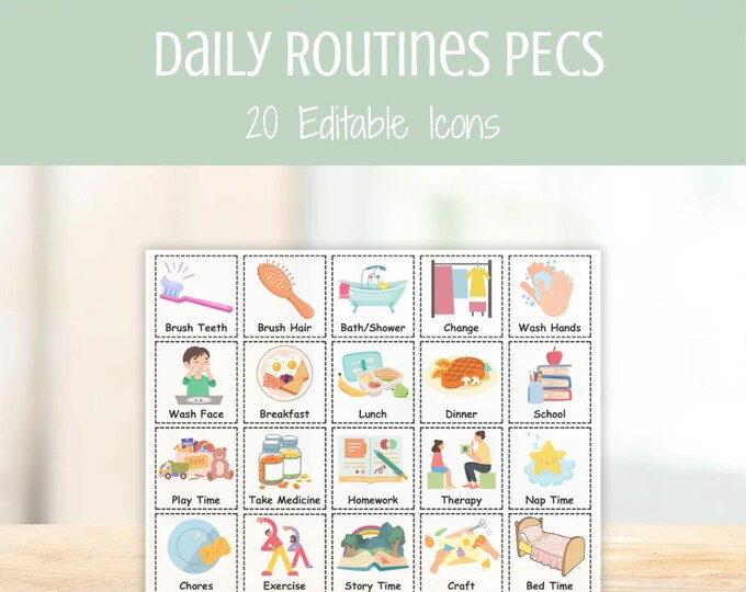 Visual Schedule and Communication Cards Bundle (choice Board, First ...