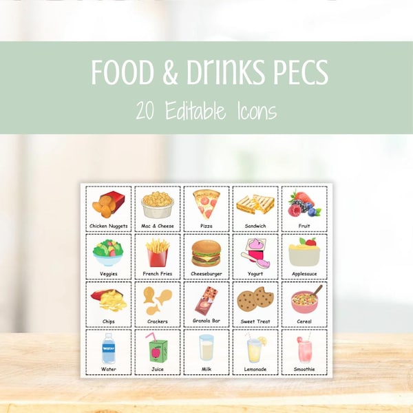 Food Pec Cards - Etsy