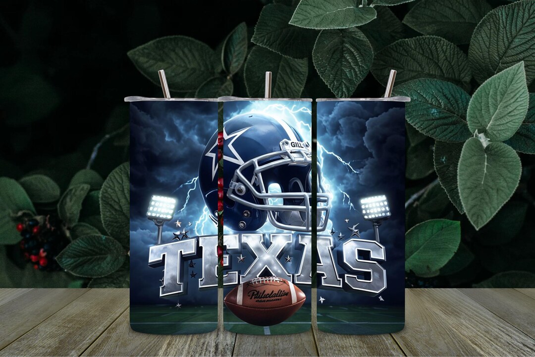 Texas Tumbler Wrap | 20 Oz Skinny Tumbler Design | Football Sublimation ...