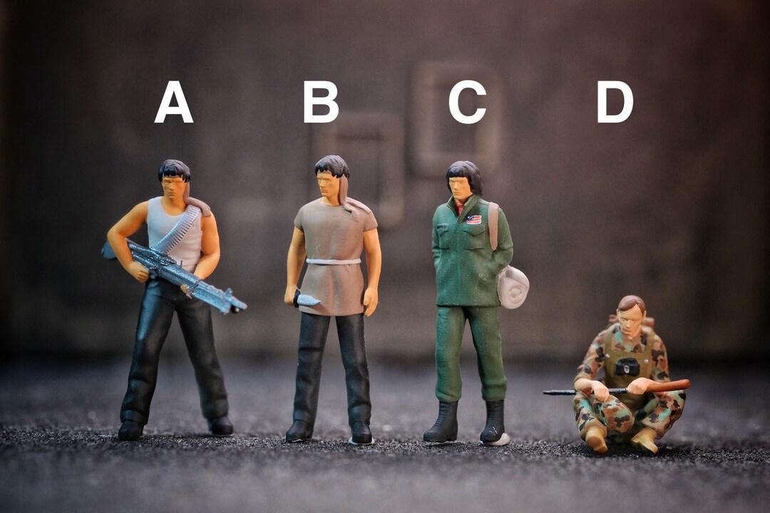 Miniature Rambo Set Scale 1/64 or 1/87 for Diecast or Diorama - Etsy