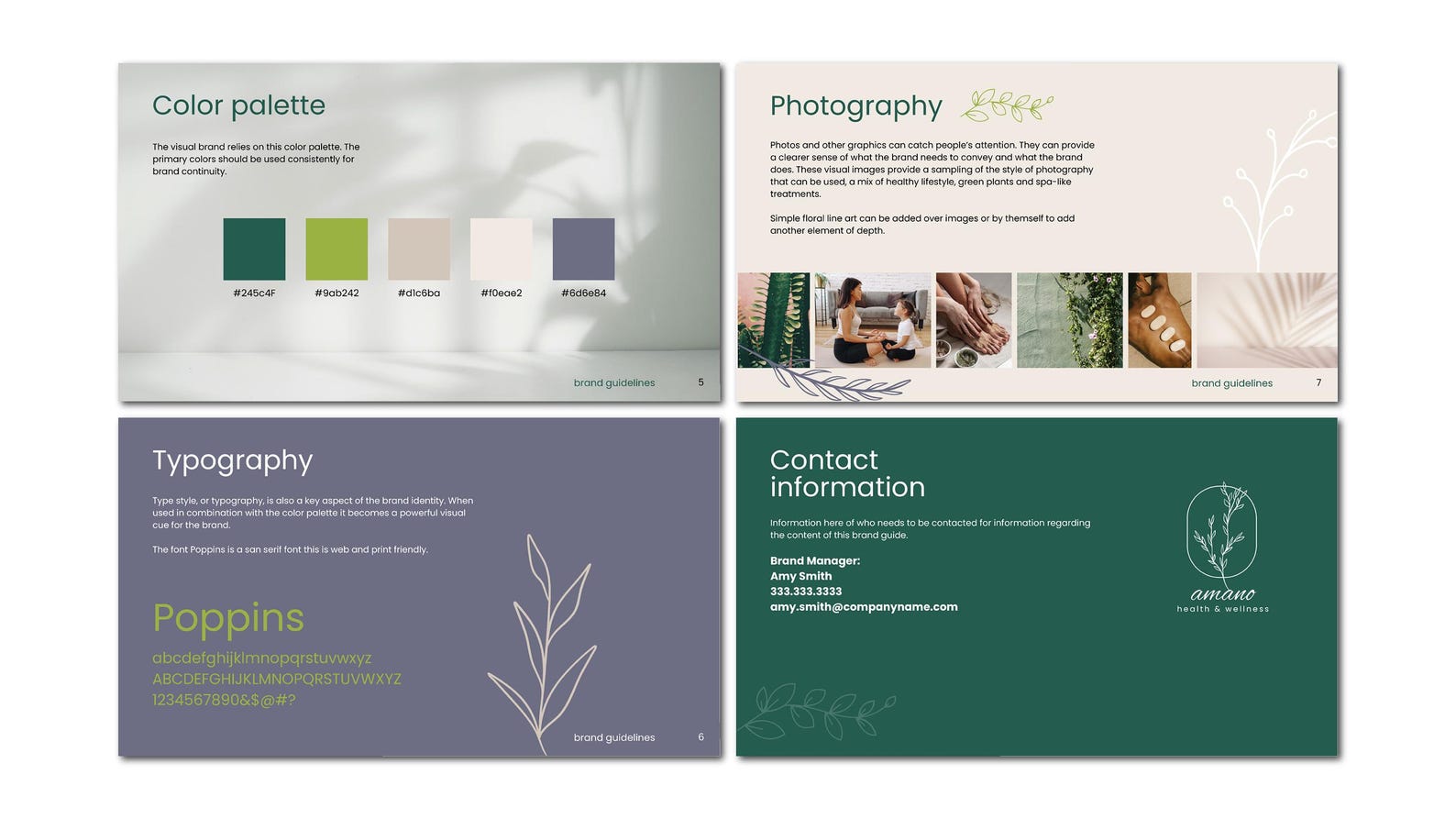 Canva Template, Brand Guidelines, Health & Wellness Brand Guide, Design ...