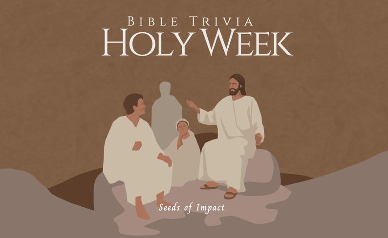 Holy Week Bible Trivia Bundle | Instant Powerpoint Download, Printable ...
