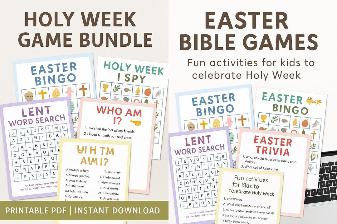 QUICK!! Holy Week & Easter Bible Games Bundle for Kids and Youth – Fact ...
