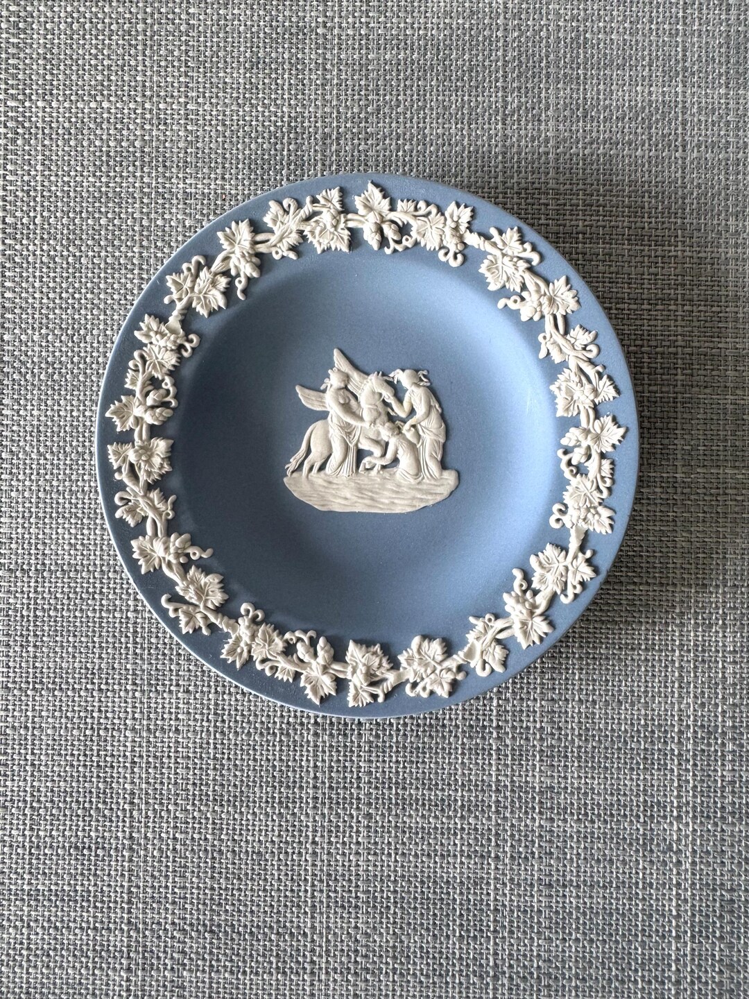 Vintage Wedgwood Blue Jasperware Circle Trinket Ring Dish, Circular ...