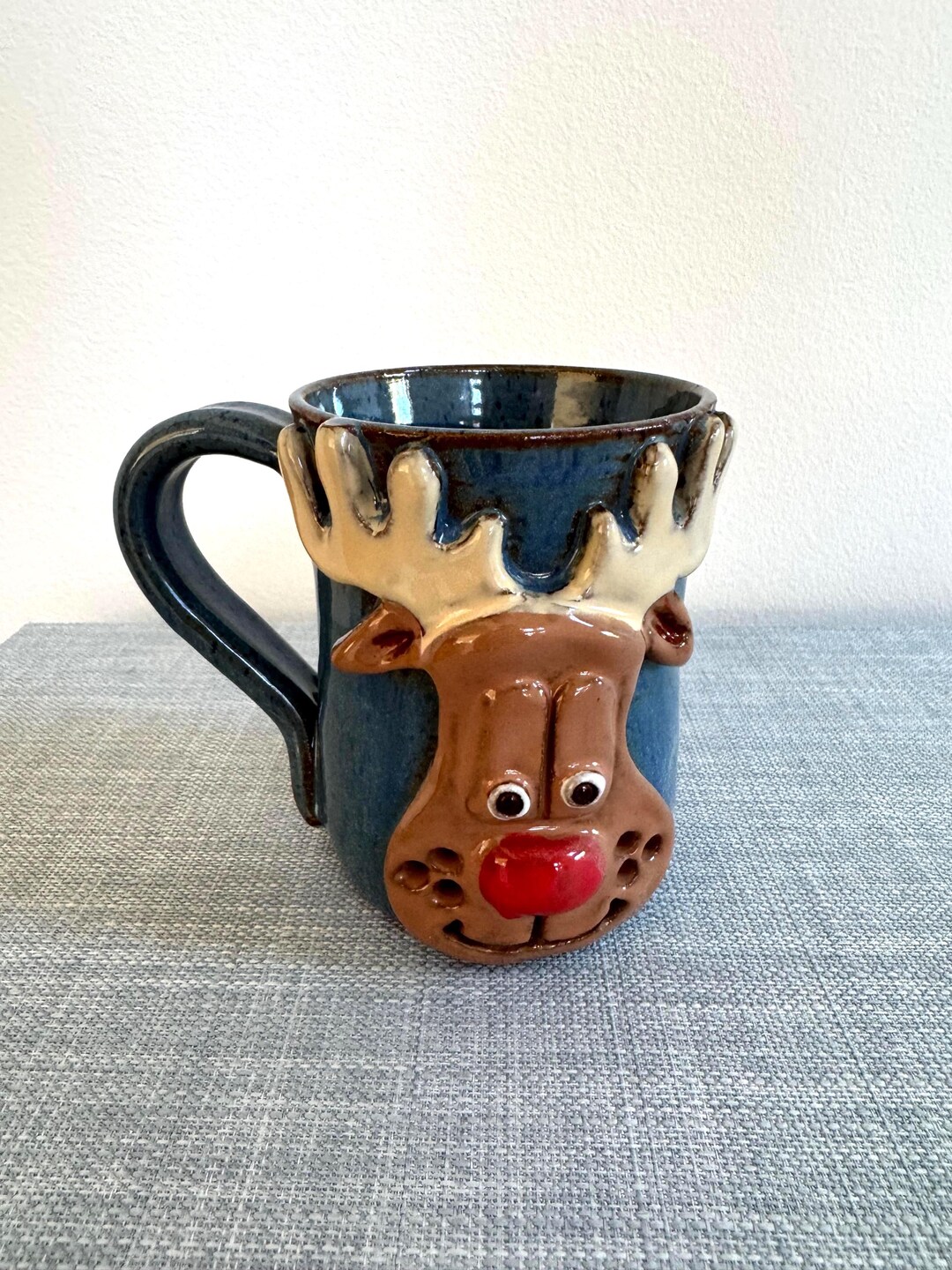Mudworks Rudolph the Red Nosed Reindeer Coffee Mug, Ceramic, Christmas ...