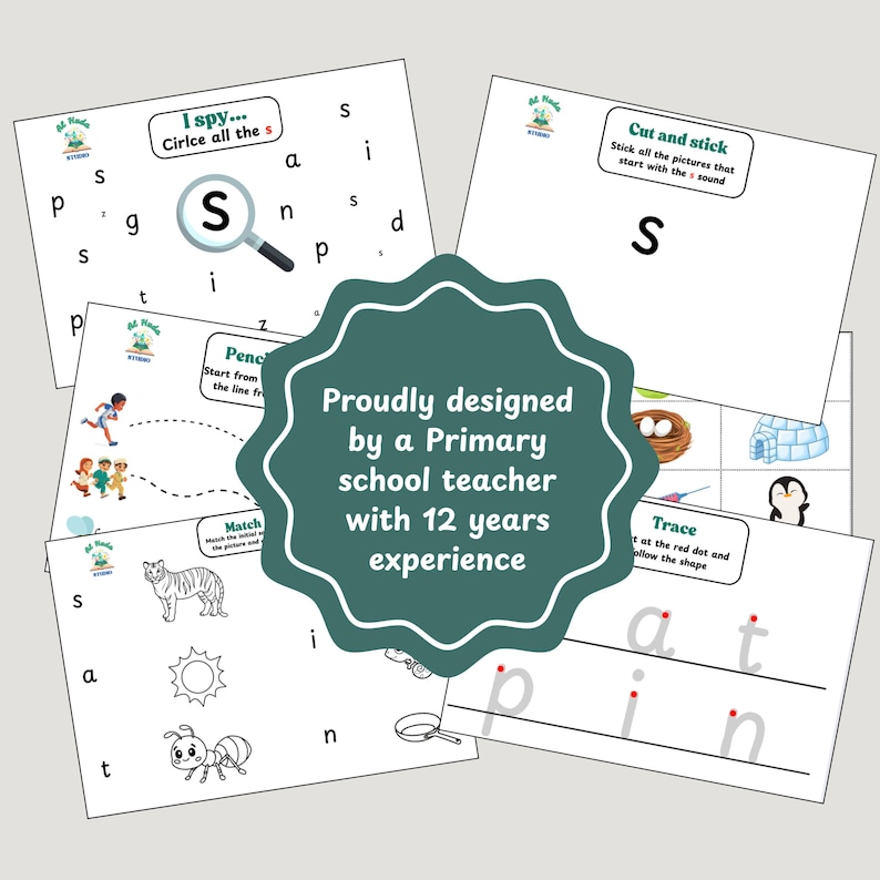 STARTER SATPIN Phonics Worksheets for Preschoolers – Early Years ...