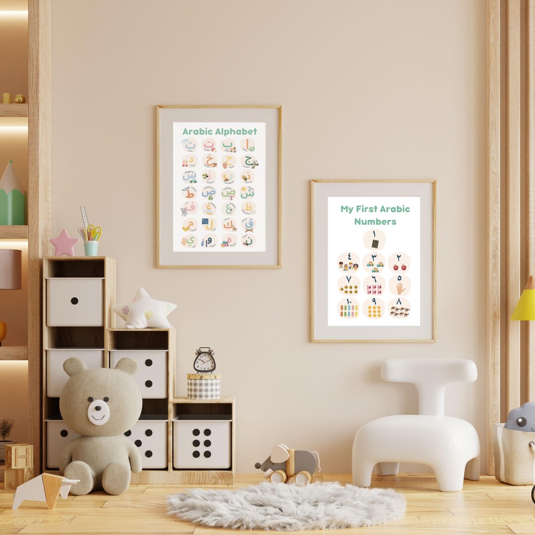 Arabic Alphabet & Numbers Posters Bundle + Free Arabic Numbers ...