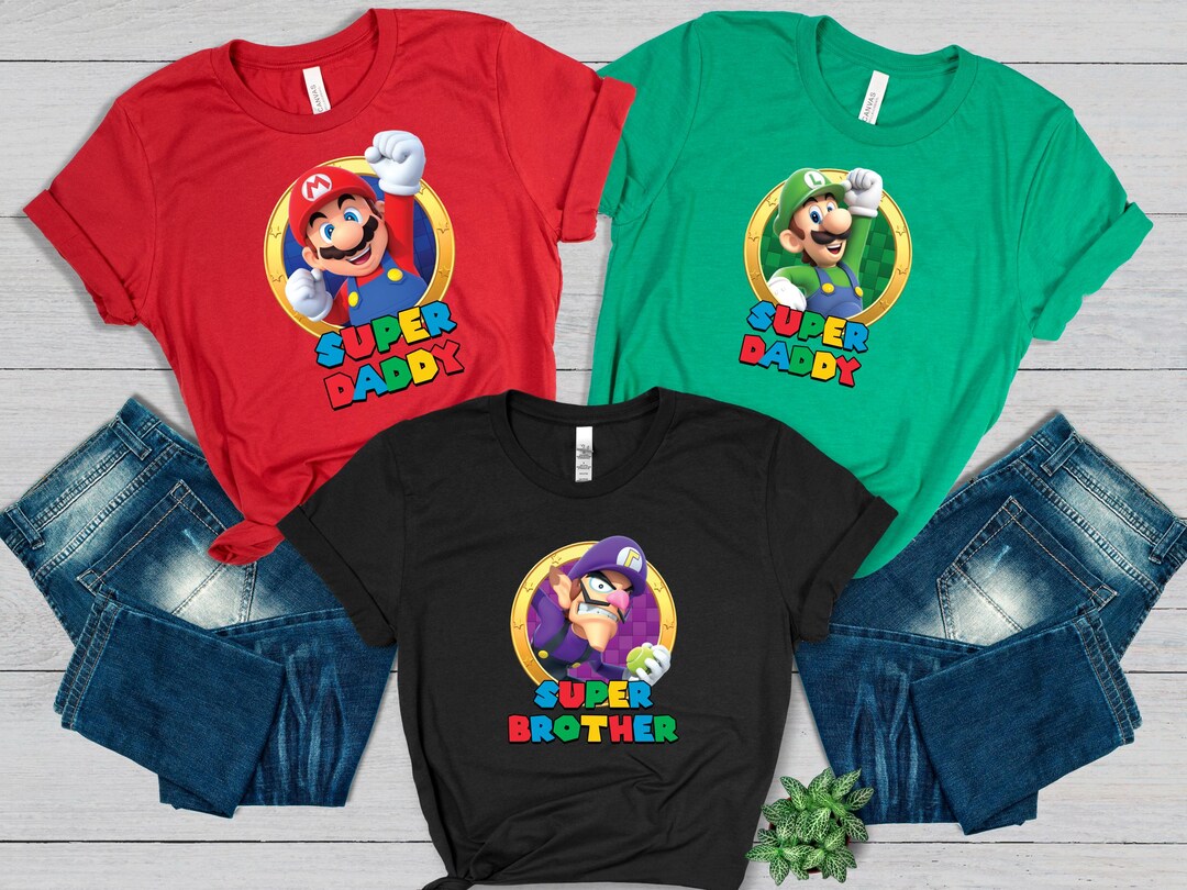 Personalized Super Mario Family Birthday Shirts: Custom Toddler T-shirt ...
