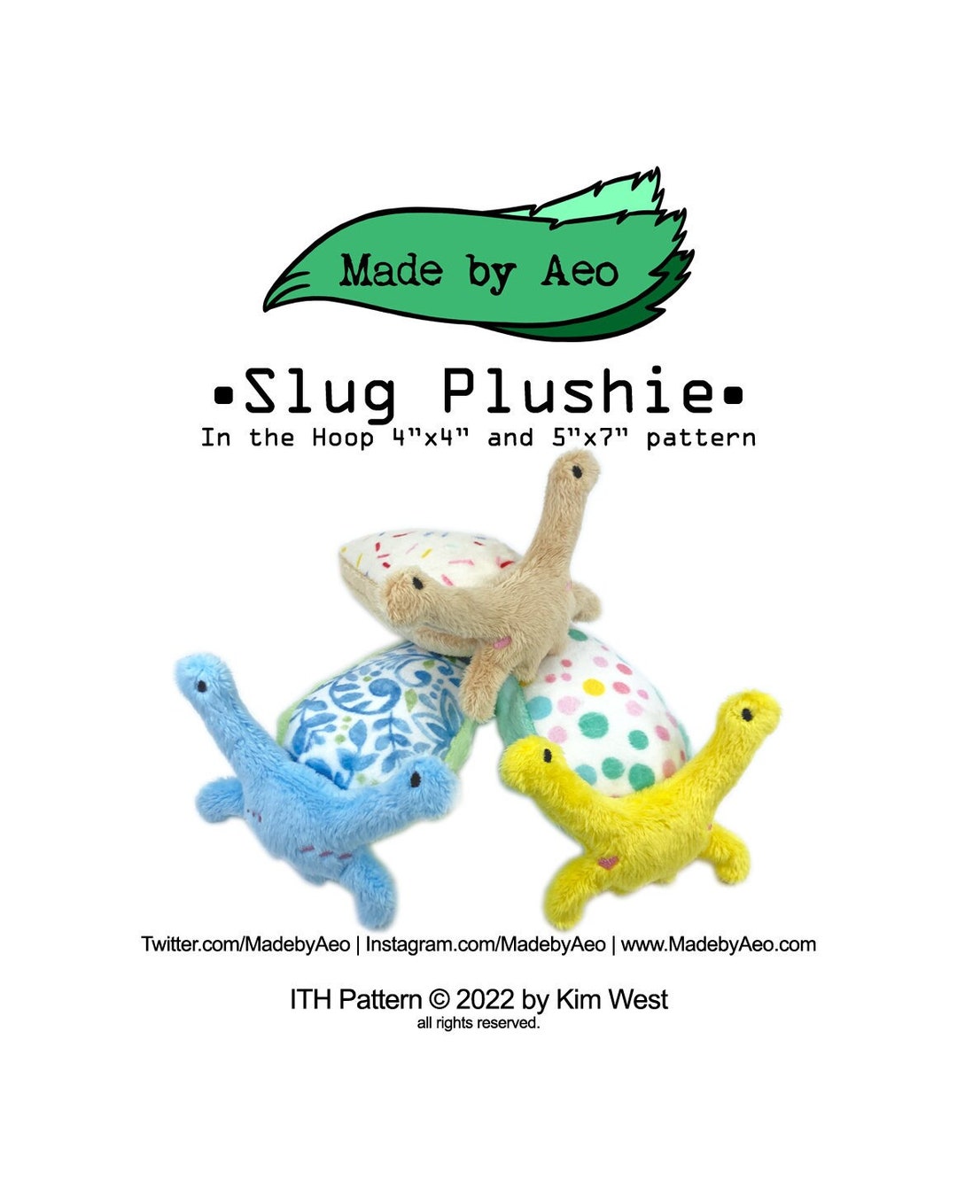 ITH DIGITAL PATTERN - Slug Desk Buddy Plush! in the Hoop Machine ...