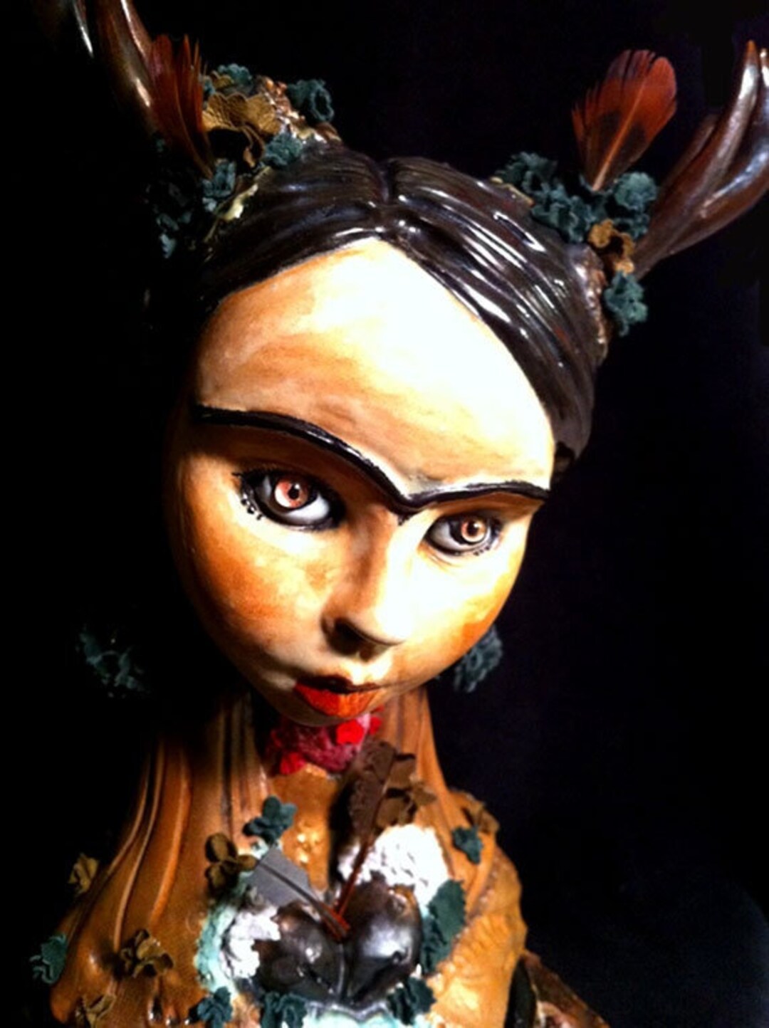 Adult...*•.dear Frida Deer Ooak LARGE Frida Kahlo 2 Piece "naughty No ...