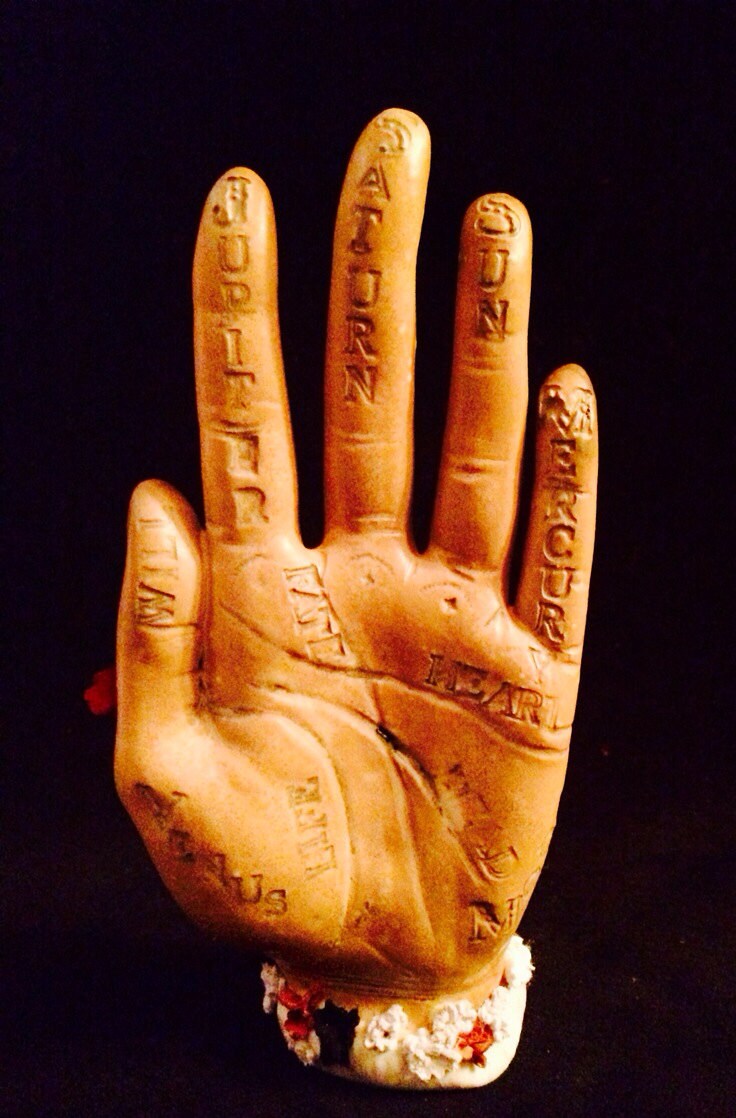 Palmistry..ooak Handmade Chirology Palm Kiln Fired Stoneware Ceramic ...