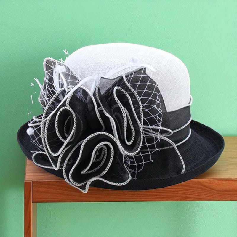 White Brim Church Hats for Women - Etsy New Zealand