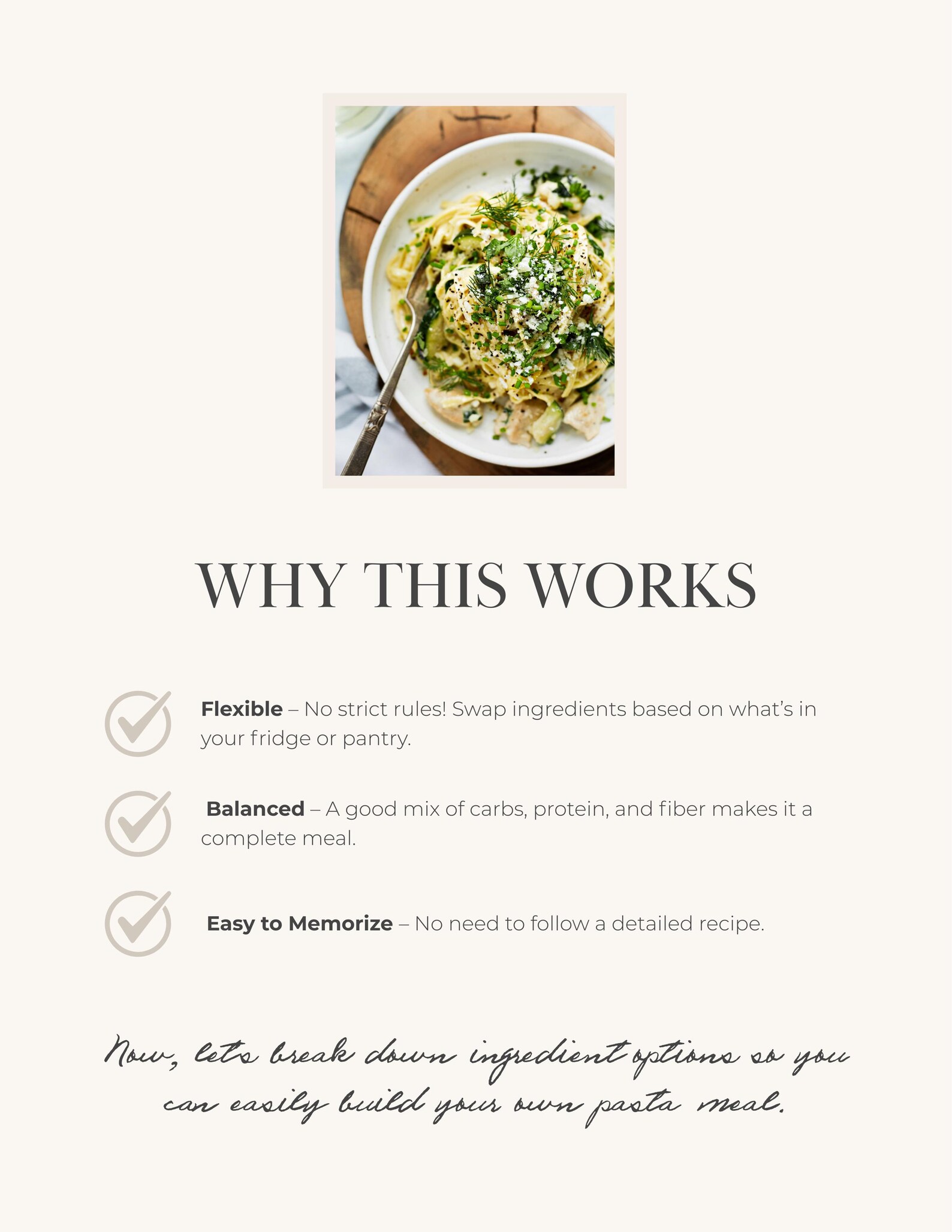 3-2-1 Pasta Ebook | No-recipe Dinner Formula | Printable Meal Planner ...