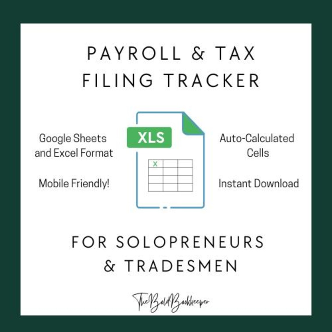 Simple DIY Payroll Spreadsheet | Track Wages, Taxes & Net Pay | Digital ...