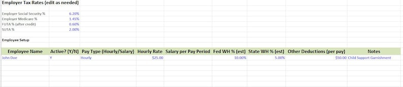 Simple DIY Payroll Spreadsheet | Track Wages, Taxes & Net Pay | Digital ...