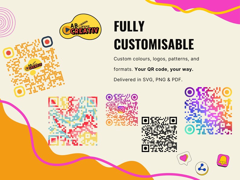 Branded QR Code Design – Custom Static QR Codes With Logo, Colours ...