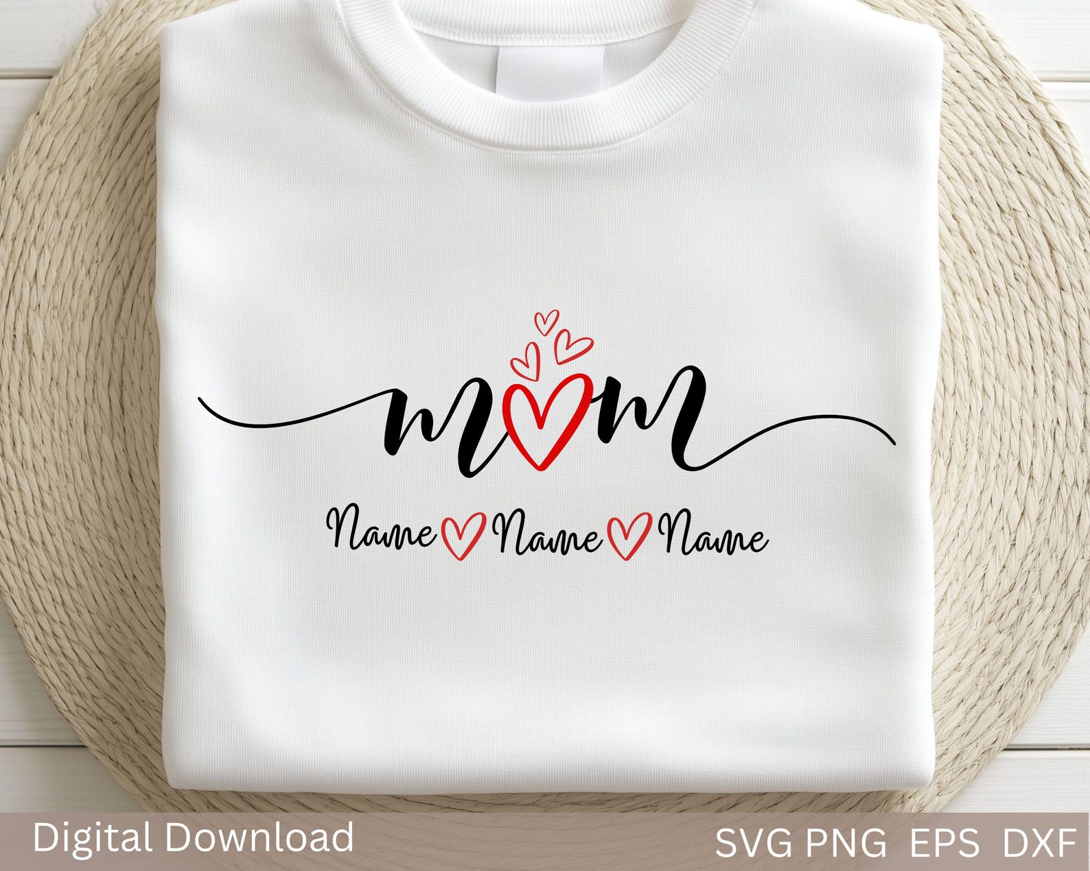 Mom SVG, Mother’s Day PNG, Mom Split Name Frame Svg, Mom With Kids ...