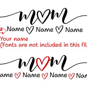 Mom SVG, Mother’s Day PNG, Mom Split Name Frame Svg, Mom With Kids ...