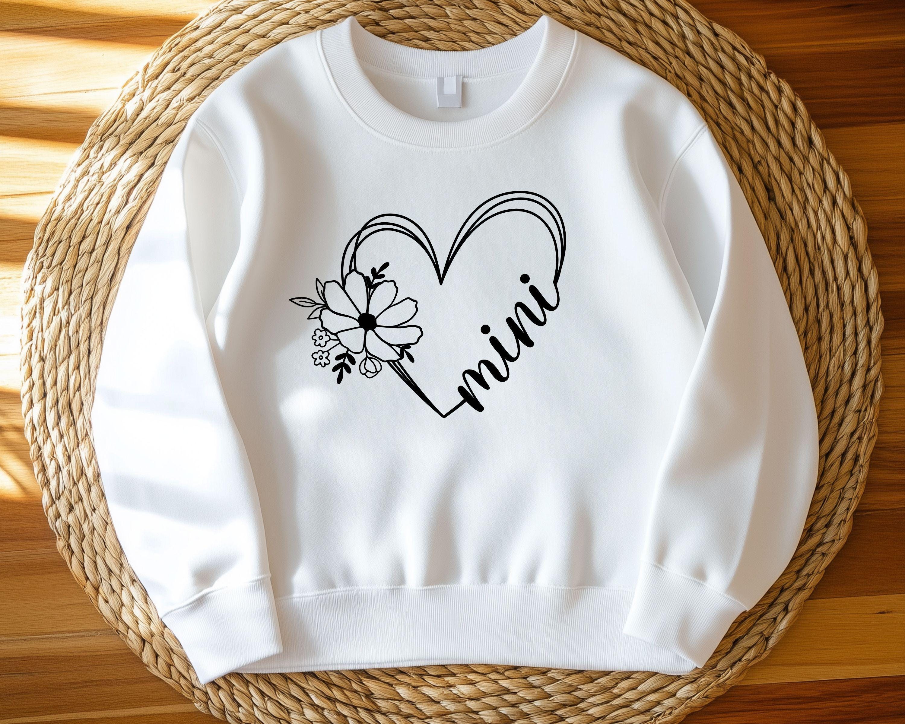 Mama Mini Matching SVG, Mom Heart Line Art, Mother's Day Botanical ...