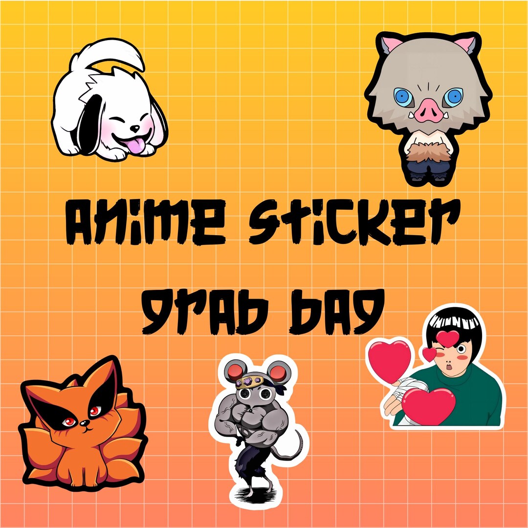 Anime Sticker Grab Bag | Die Cut Anime Sticker | Vinyl Decal - Etsy