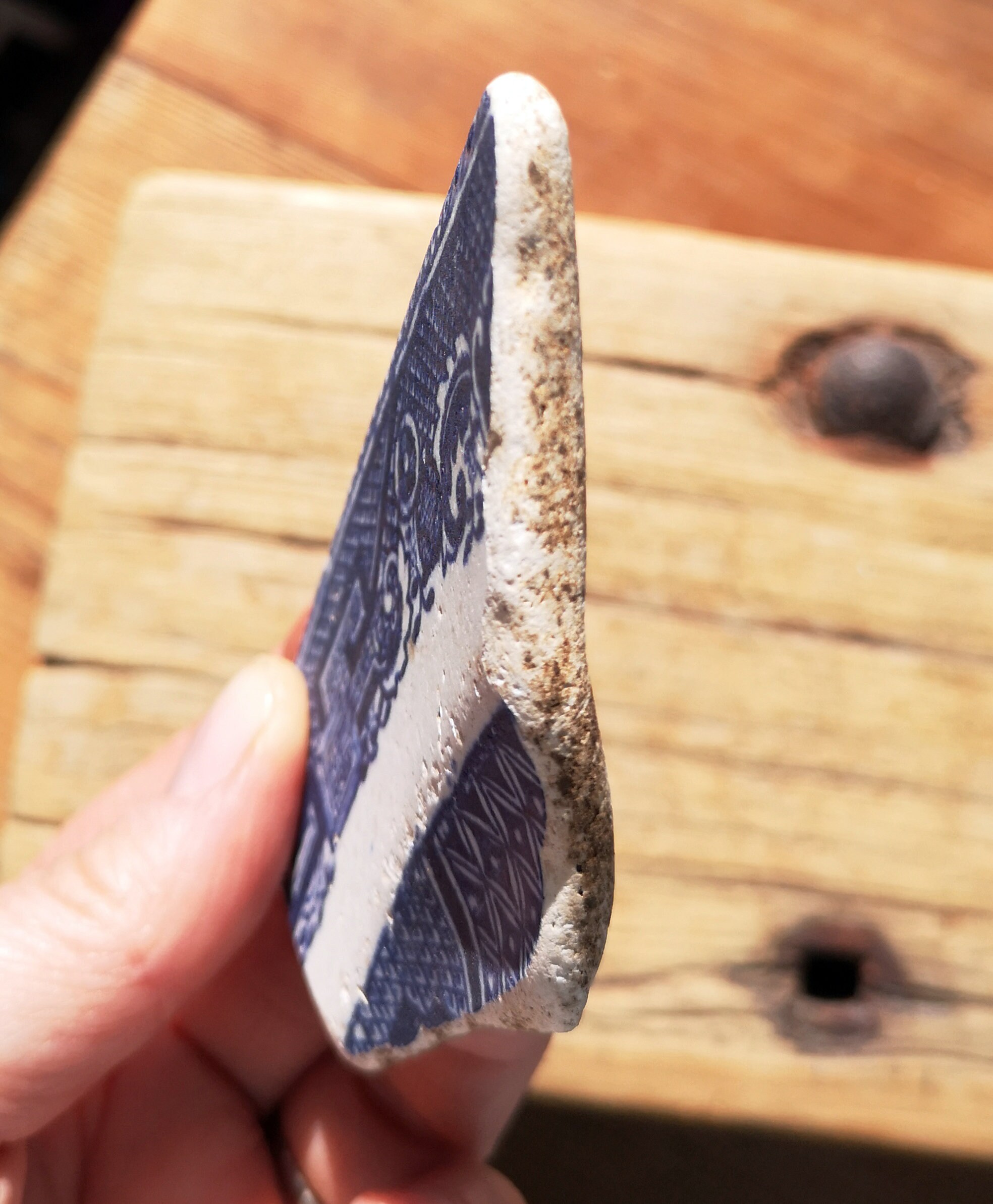 HUGE WILLOW SHARD Blue Sea Pottery Shard Scottish Beach | Etsy