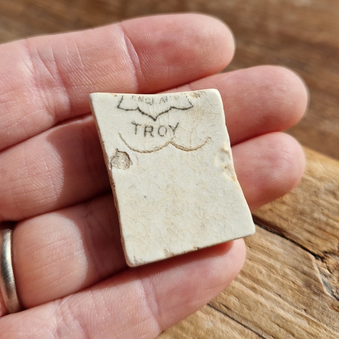 TROY Name Rare Pottery Shard Pendant Supplies Scottish Beach Finds ...