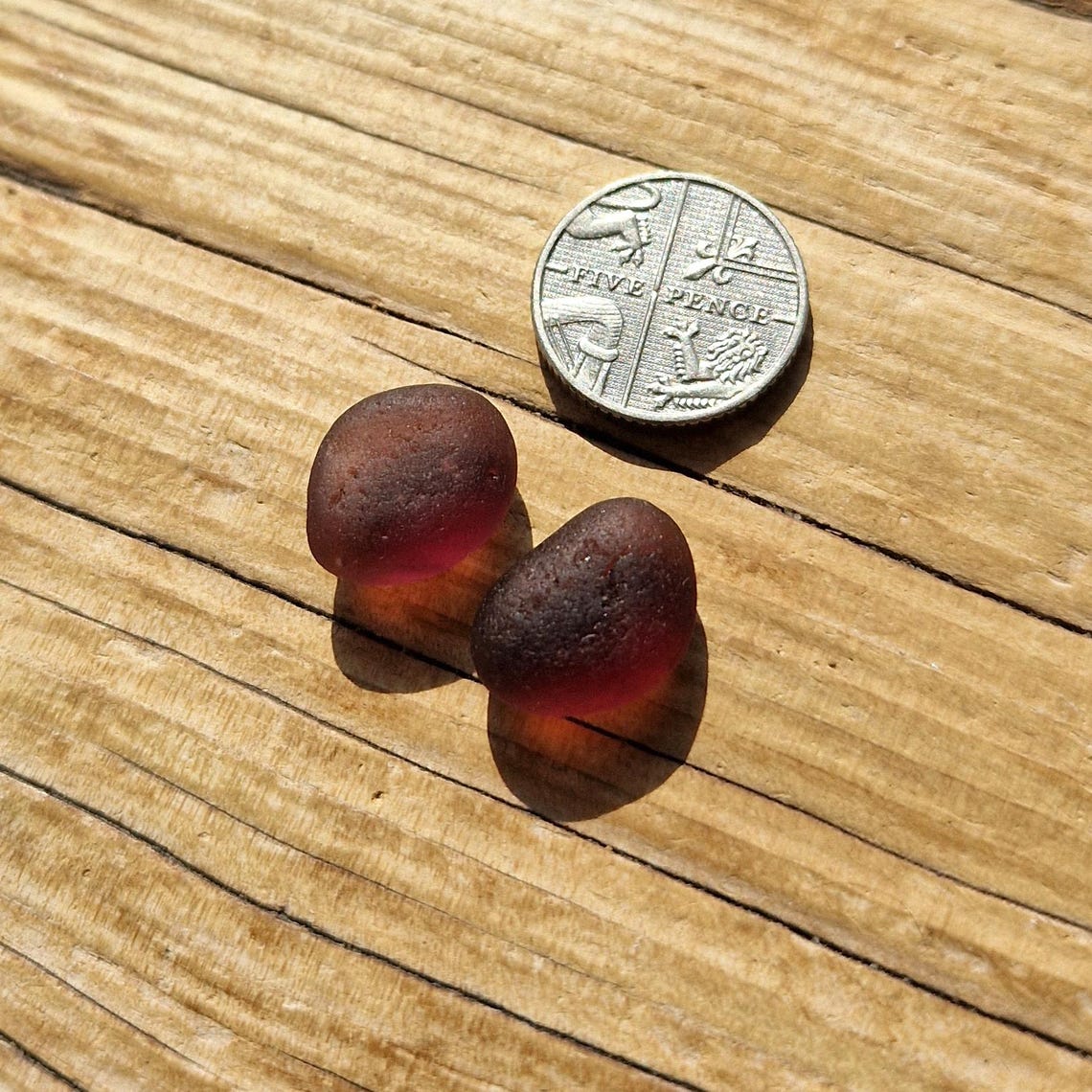 Rare Seaham Sea Glass: Matching Purple Pair, Scottish Beach Finds ...