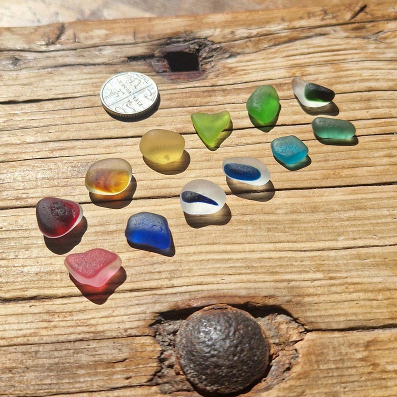 SEAHAM RAINBOW SET | 12 Shards | 6 Rare Multis | Jewellery Supplies ...