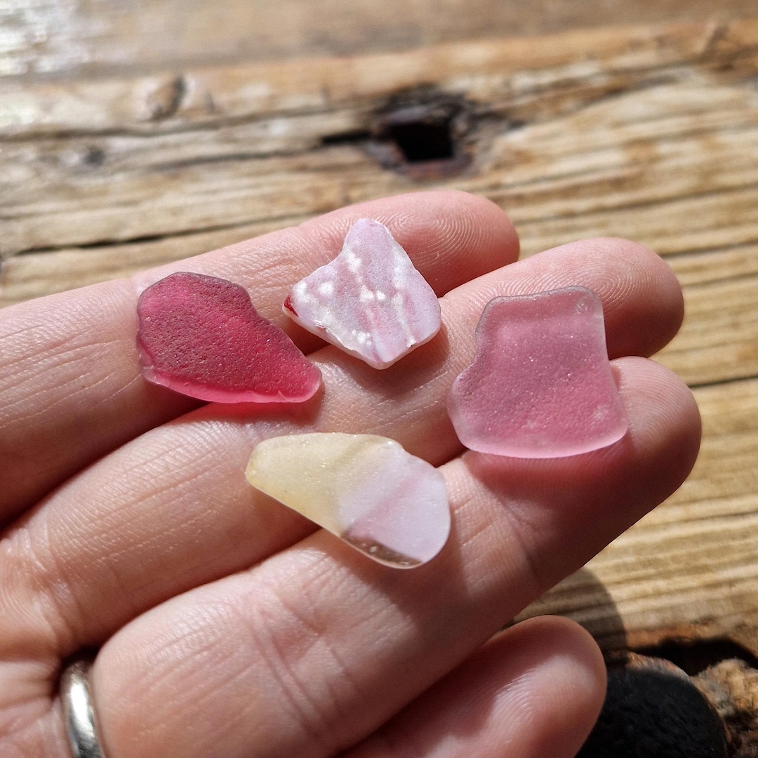 PINK MULTI SET | Pink Spangle Glass | Silver Mica | Rare Sea Glass ...