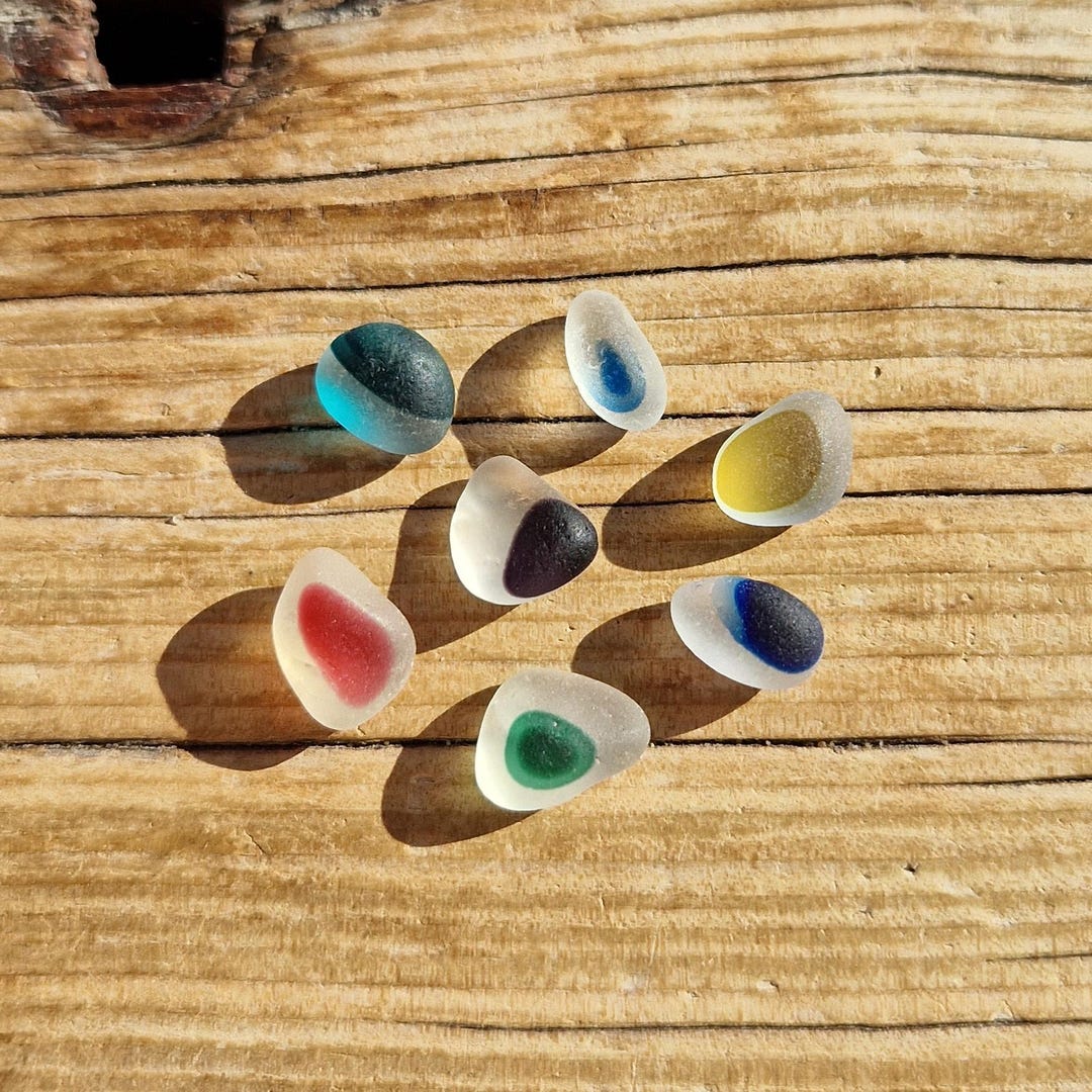 SEAHAM MULTI RAINBOW | Chunky Sea Glass 'nest' | English Glass Sea ...